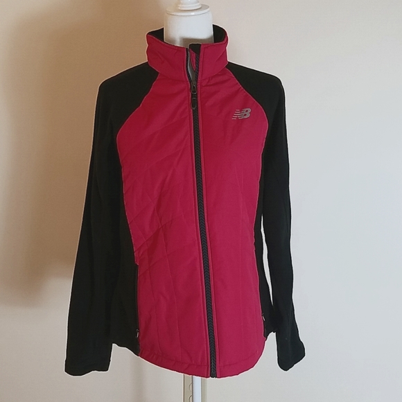 New Balance | Jackets & Coats | New Balance Zipper Front Pink And Black ...